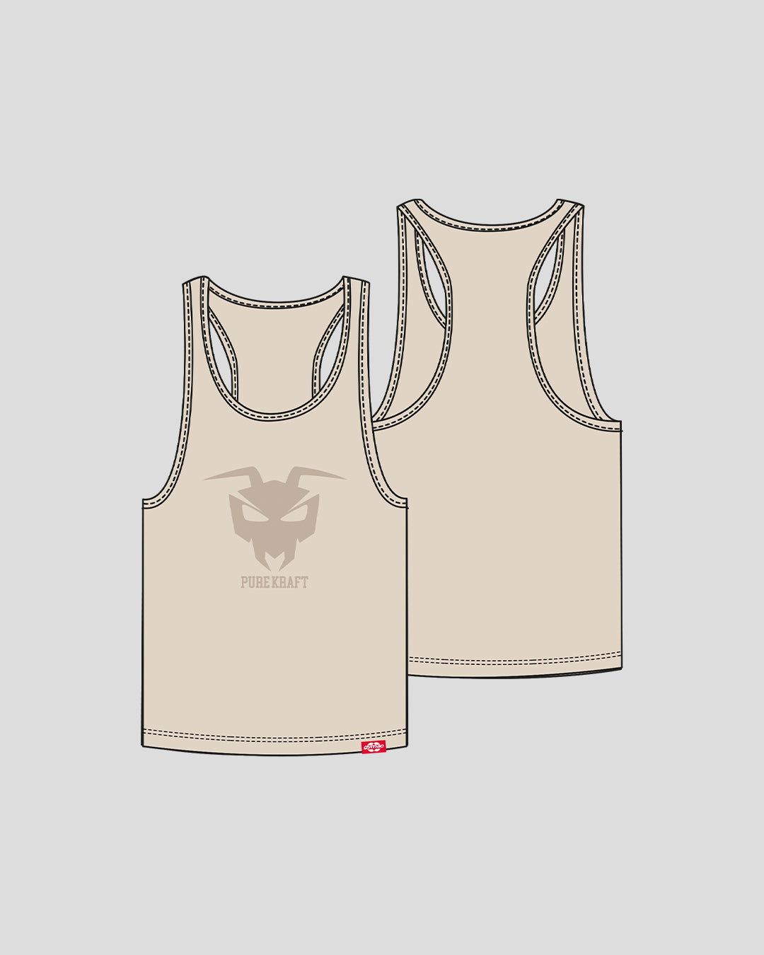 PURE KRAFT RINGER MUSCLE SHIRT CREME